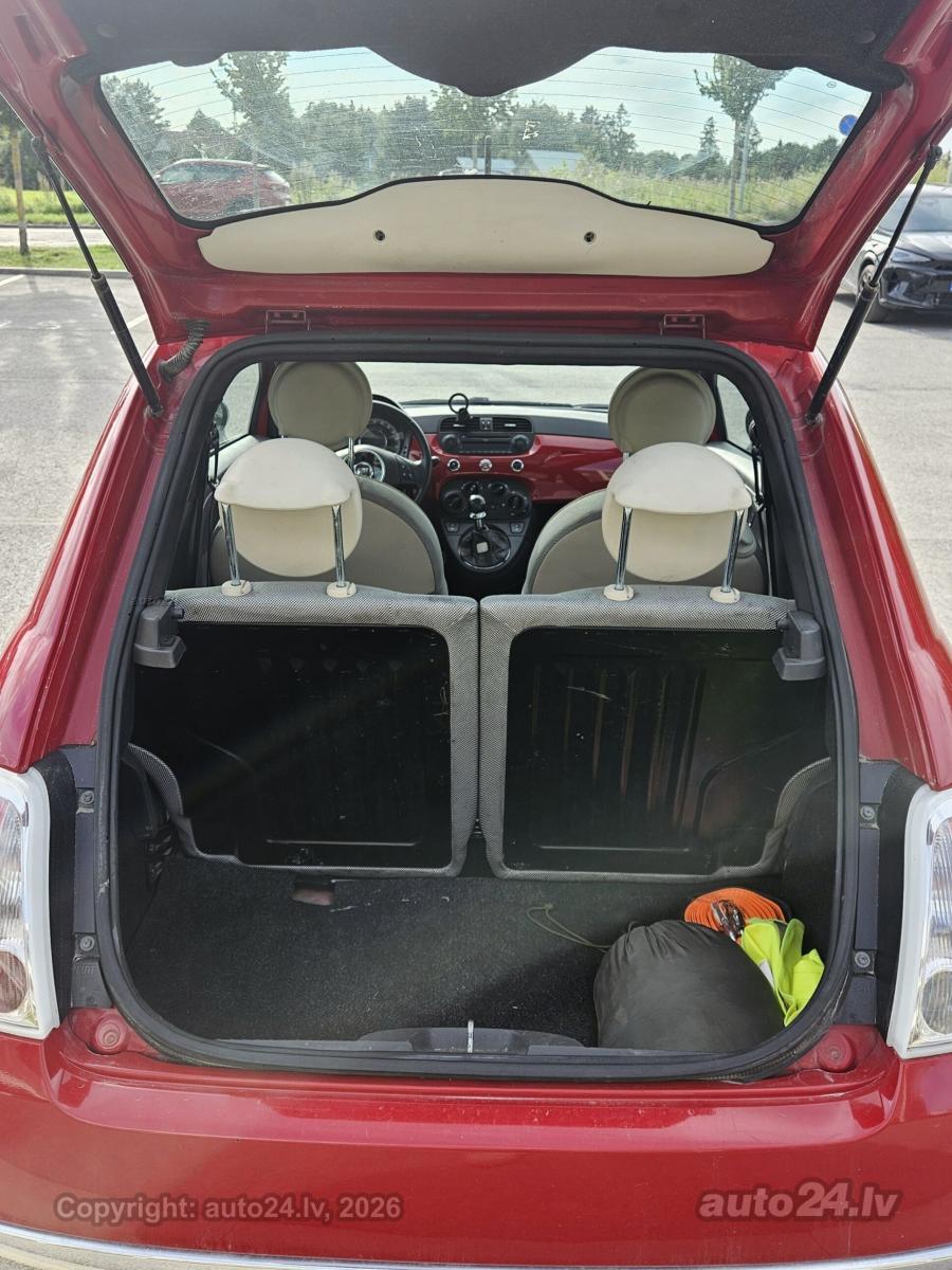 Sarkans Fiat 500 2014 Tallina, ar dzinēja tilpumu 1.20 L un nobraukumu 129 tūkst. km par 4400 €, foto 9 vietnē AUTOMOTO.COM.LV