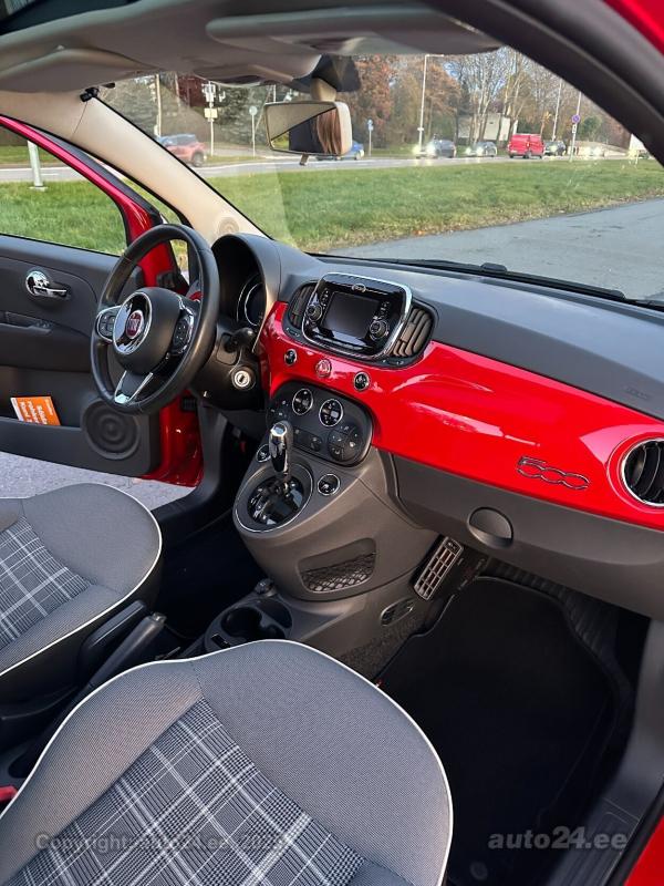 Red Fiat 500 2016 in Tallinn, with an engine capacity of 1.20 L and mileage of 50 thousand km for 7999 €, photo 11 on AUTOMOTO.COM.LV