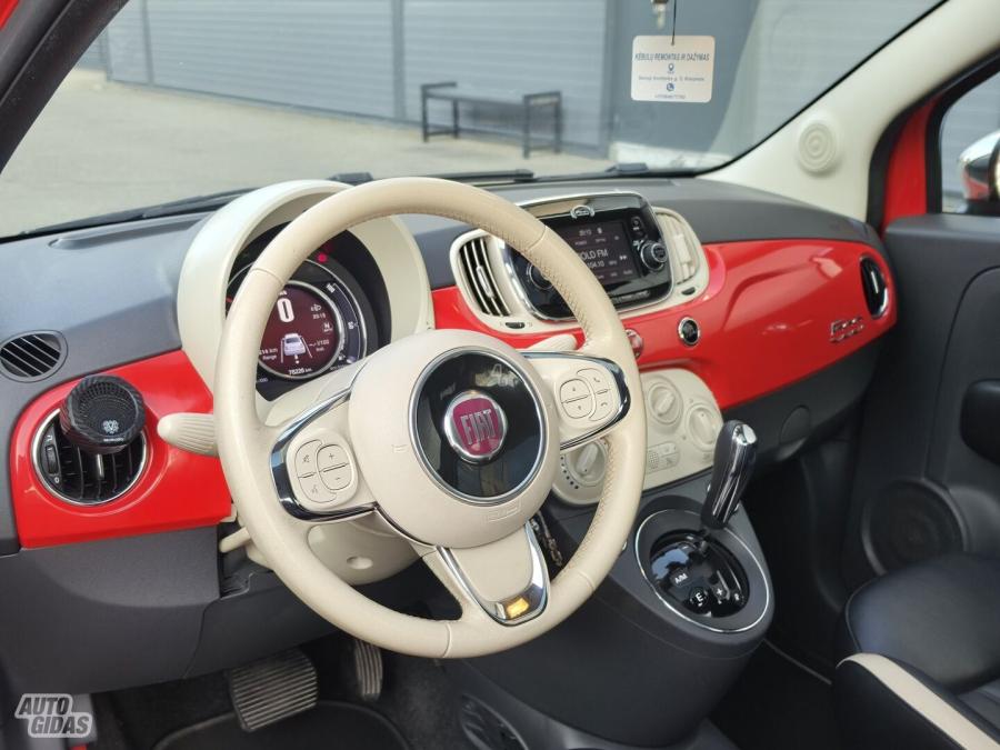 Red Fiat 500 2016 in Klaipeda, with an engine capacity of 1.20 L and mileage of 76 thousand km for 8500 €, photo 18 on AUTOMOTO.COM.LV
