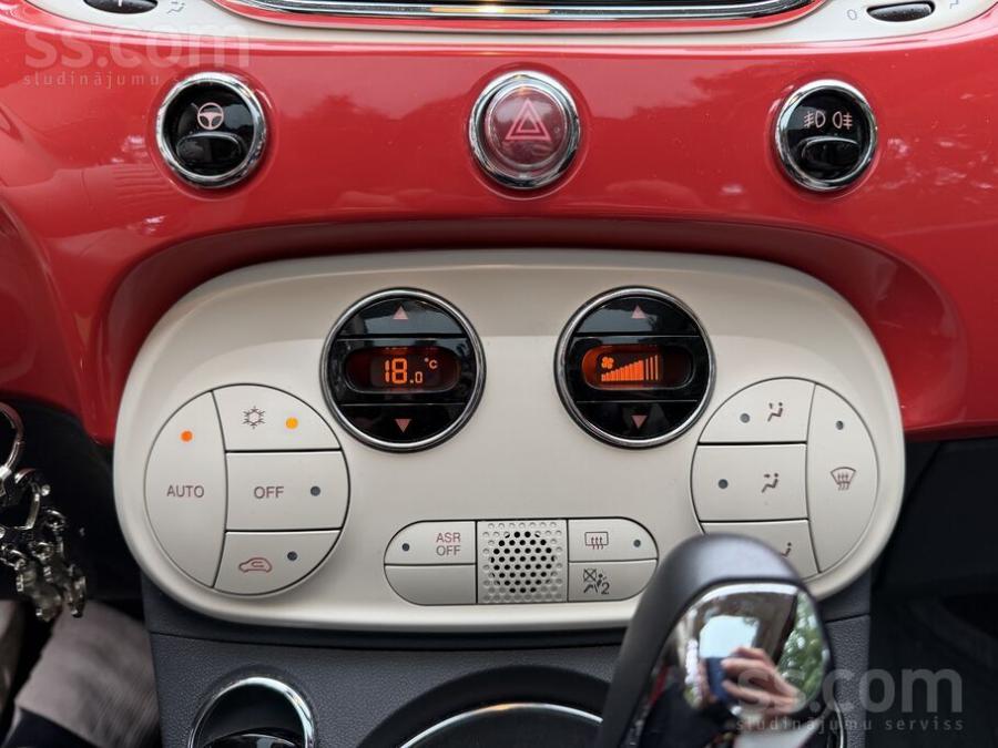 Red Fiat 500 2016 in Jurmala, with an engine capacity of 1.20 L and mileage of 123 thousand km for 8000 €, photo 10 on AUTOMOTO.COM.LV