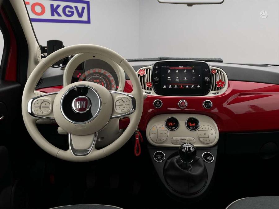 Red Fiat 500 2020 in Vilnius, with an engine capacity of 1.20 L and mileage of 41 thousand km for 8899 €, photo 10 on AUTOMOTO.COM.LV
