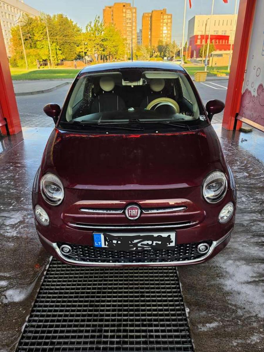 Red Fiat 500 2021 in Kaunas, with an engine capacity of 1.20 L and mileage of 48 thousand km for 8300 €, photo 3 on AUTOMOTO.COM.LV