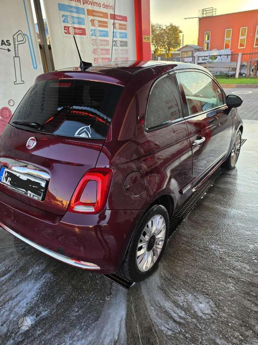 Red Fiat 500 2021 in Kaunas, with an engine capacity of 1.20 L and mileage of 48 thousand km for 8300 €, photo 7 on AUTOMOTO.COM.LV