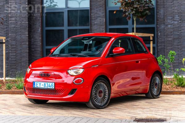 Red Fiat 500 2022 in Riga, with an engine capacity of 0.00 L and mileage of 27 thousand km for 17500 €, photo 1 on AUTOMOTO.COM.LV