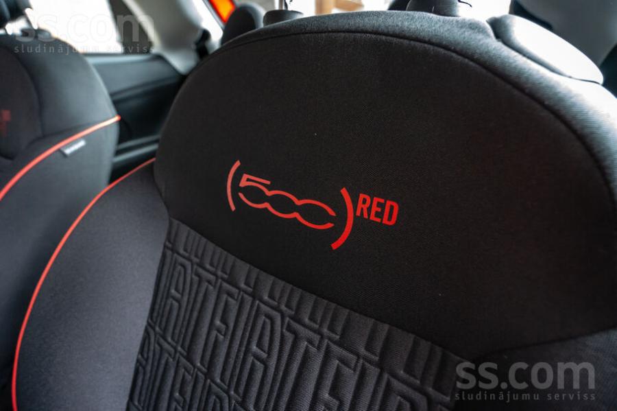 Red Fiat 500 2022 in Riga, with an engine capacity of 0.00 L and mileage of 27 thousand km for 17500 €, photo 16 on AUTOMOTO.COM.LV