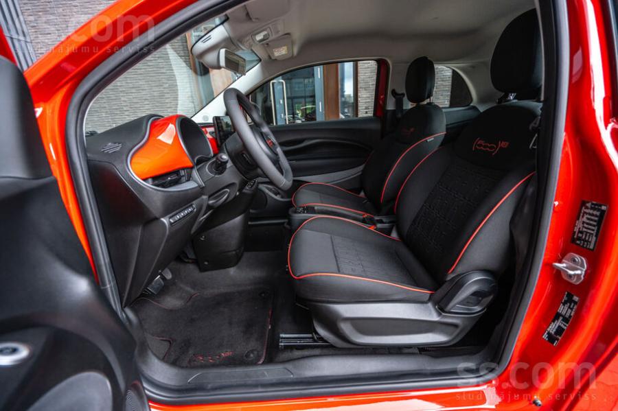 Red Fiat 500 2022 in Riga, with an engine capacity of 0.00 L and mileage of 27 thousand km for 17500 €, photo 17 on AUTOMOTO.COM.LV