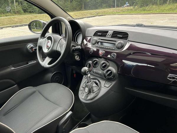 Violets Fiat 500 2016 Klaipėda, ar dzinēja tilpumu 1.24 L un nobraukumu 125 tūkst. km par 4900 €, foto 10 vietnē AUTOMOTO.COM.LV