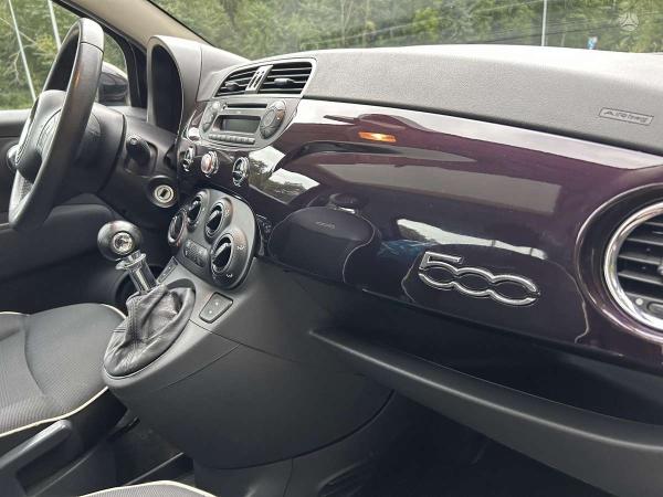Violets Fiat 500 2016 Klaipėda, ar dzinēja tilpumu 1.24 L un nobraukumu 125 tūkst. km par 4900 €, foto 11 vietnē AUTOMOTO.COM.LV