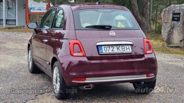 Violet Fiat 500 2020 in Tallinn, with an engine capacity of 1.20 L and mileage of 87 thousand km for 10900 €, photo 4 on AUTOMOTO.COM.LV