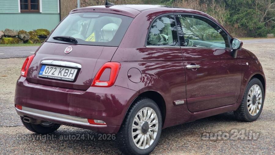 Violet Fiat 500 2020 in Tallinn, with an engine capacity of 1.20 L and mileage of 87 thousand km for 10500 €, photo 7 on AUTOMOTO.COM.LV