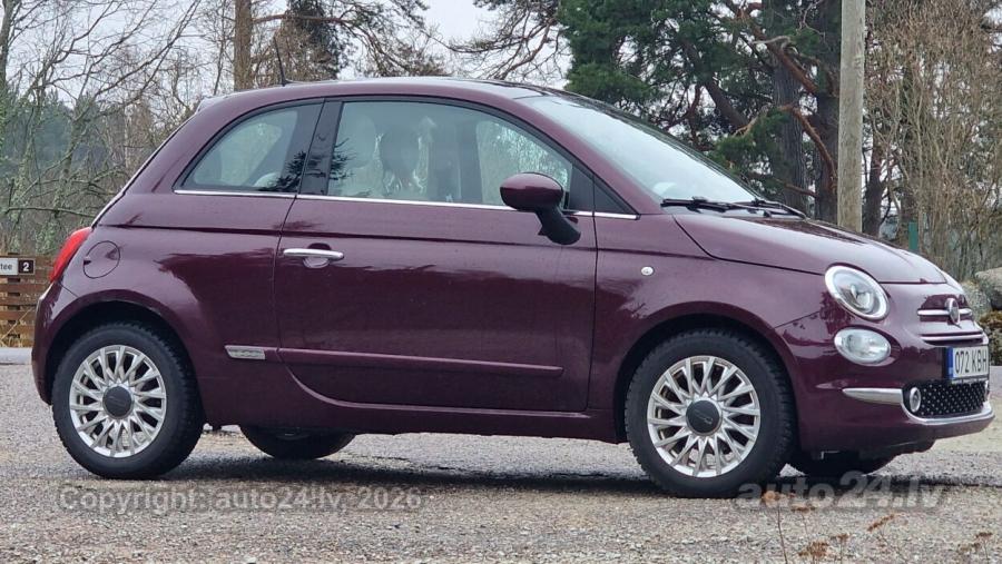 Violet Fiat 500 2020 in Tallinn, with an engine capacity of 1.20 L and mileage of 87 thousand km for 10500 €, photo 8 on AUTOMOTO.COM.LV