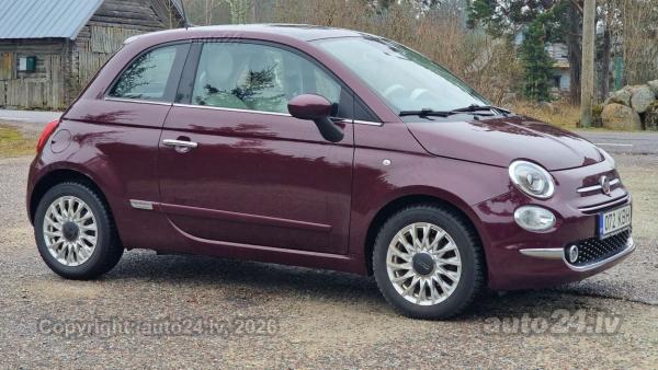 Violet Fiat 500 2020 in Tallinn, with an engine capacity of 1.20 L and mileage of 87 thousand km for 10500 €, photo 9 on AUTOMOTO.COM.LV