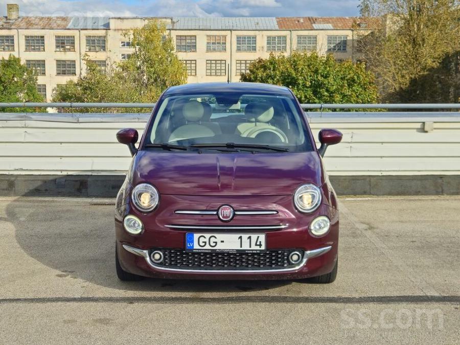Violet Fiat 500 2021 in Riga, with an engine capacity of 1.20 L and mileage of 45 thousand km for 8590 €, photo 3 on AUTOMOTO.COM.LV