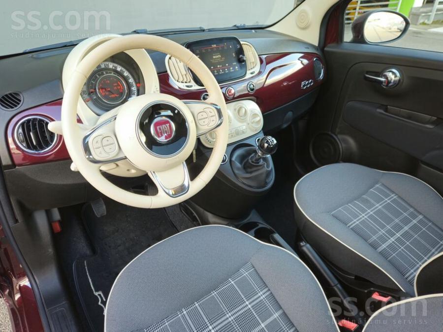 Violet Fiat 500 2021 in Riga, with an engine capacity of 1.20 L and mileage of 45 thousand km for 8590 €, photo 7 on AUTOMOTO.COM.LV