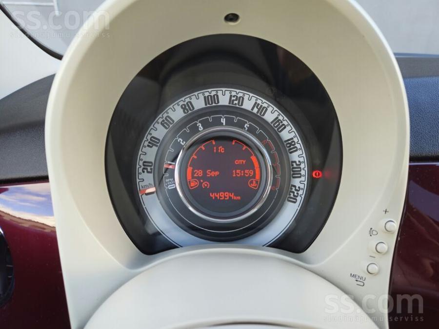 Violet Fiat 500 2021 in Riga, with an engine capacity of 1.20 L and mileage of 45 thousand km for 8590 €, photo 9 on AUTOMOTO.COM.LV