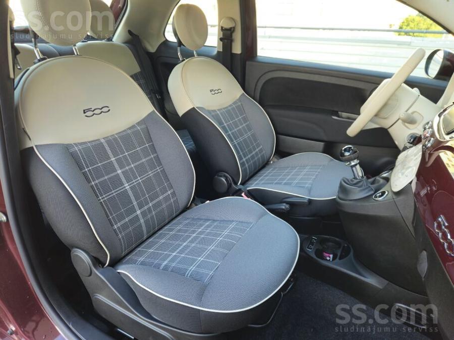 Violet Fiat 500 2021 in Riga, with an engine capacity of 1.20 L and mileage of 45 thousand km for 8590 €, photo 22 on AUTOMOTO.COM.LV