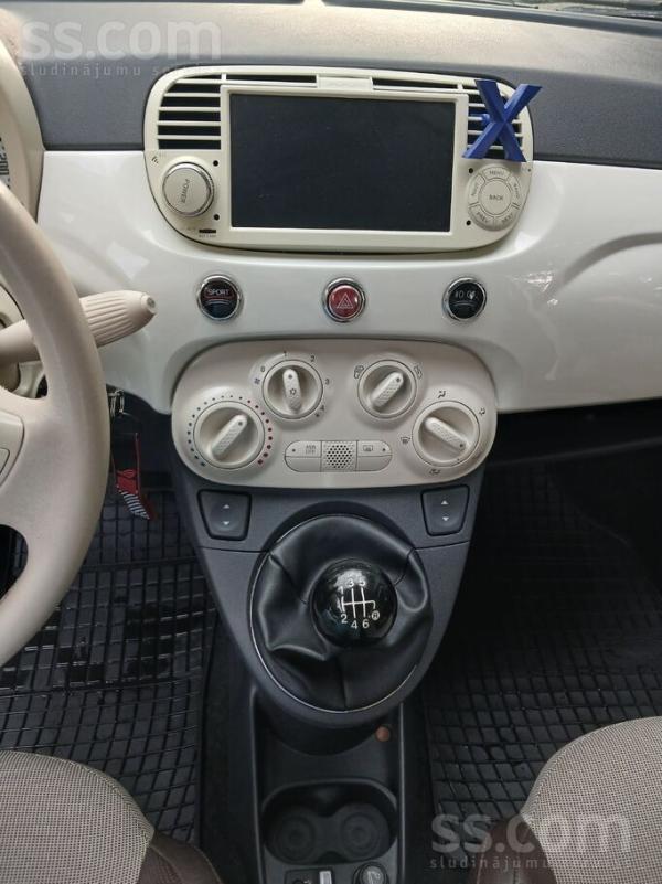 Balts Fiat 500 2012 Rīga, ar dzinēja tilpumu 1.40 L un nobraukumu 78 tūkst. km par 4100 €, foto 9 vietnē AUTOMOTO.COM.LV
