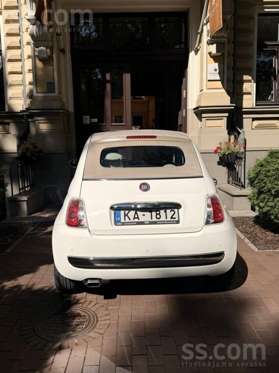 White Fiat 500 2015 in Riga, with an engine capacity of 1.20 L and mileage of 115 thousand km for 5000 €, photo 5 on AUTOMOTO.COM.LV