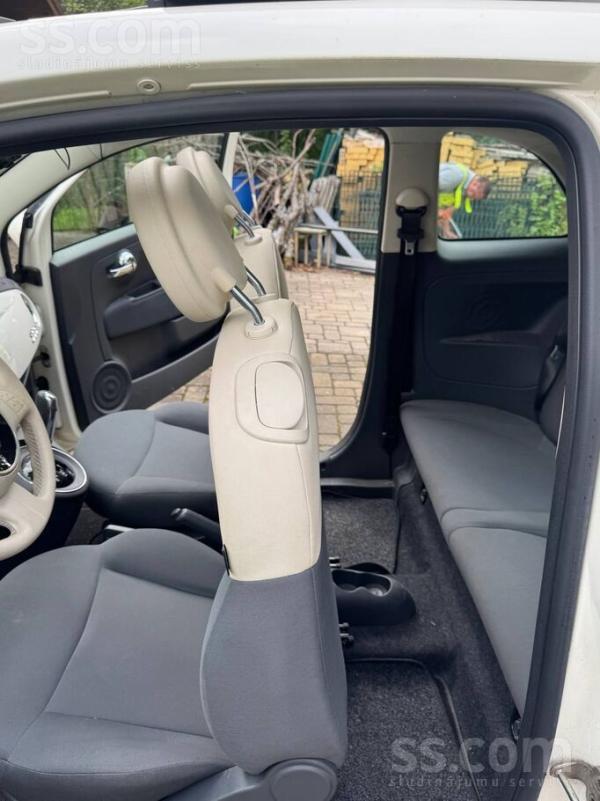 White Fiat 500 2011 in Riga, with an engine capacity of 1.20 L and mileage of 97 thousand km for 3800 €, photo 6 on AUTOMOTO.COM.LV