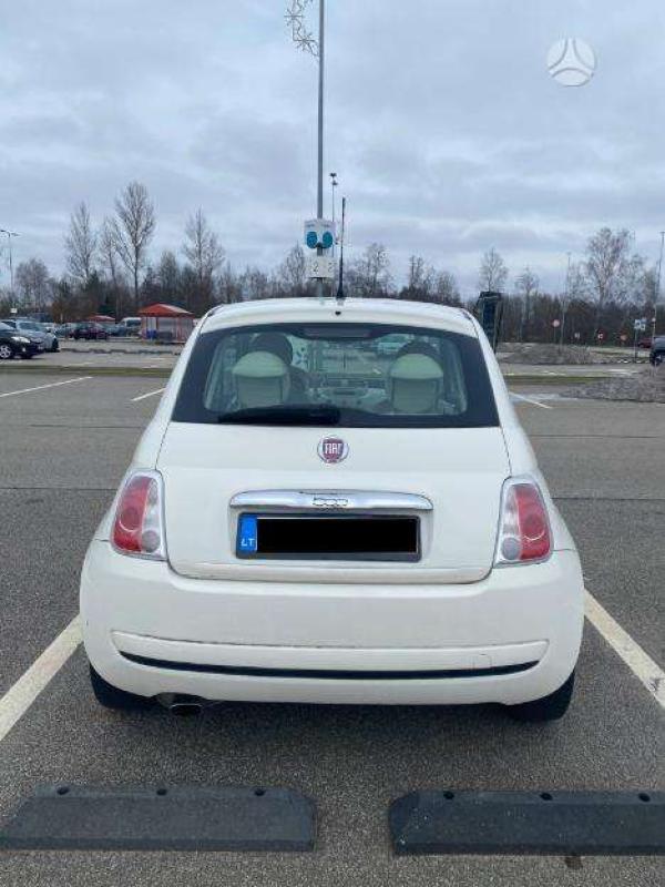 Balts Fiat 500 2008 Viļņa, ar dzinēja tilpumu 1.24 L un nobraukumu 194 tūkst. km par 2700 €, foto 4 vietnē AUTOMOTO.COM.LV