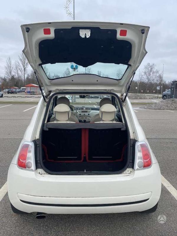 Balts Fiat 500 2008 Viļņa, ar dzinēja tilpumu 1.24 L un nobraukumu 194 tūkst. km par 2700 €, foto 9 vietnē AUTOMOTO.COM.LV