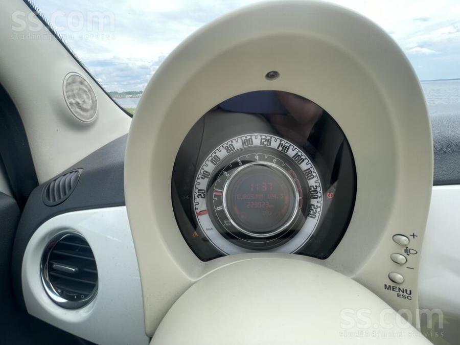 White Fiat 500 2008 in Ogre, with an engine capacity of 1.20 L and mileage of 230 thousand km for 2550 €, photo 12 on AUTOMOTO.COM.LV