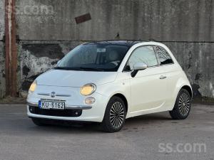 White Fiat 500 2008 in Liepaja, with an engine capacity of 1.40 L and mileage of 228 thousand km for 3525 €, photo  on AUTOMOTO.COM.LV