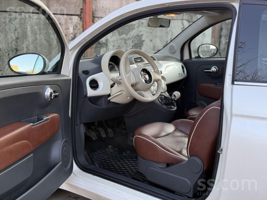White Fiat 500 2008 in Liepaja, with an engine capacity of 1.40 L and mileage of 228 thousand km for 3525 €, photo 7 on AUTOMOTO.COM.LV