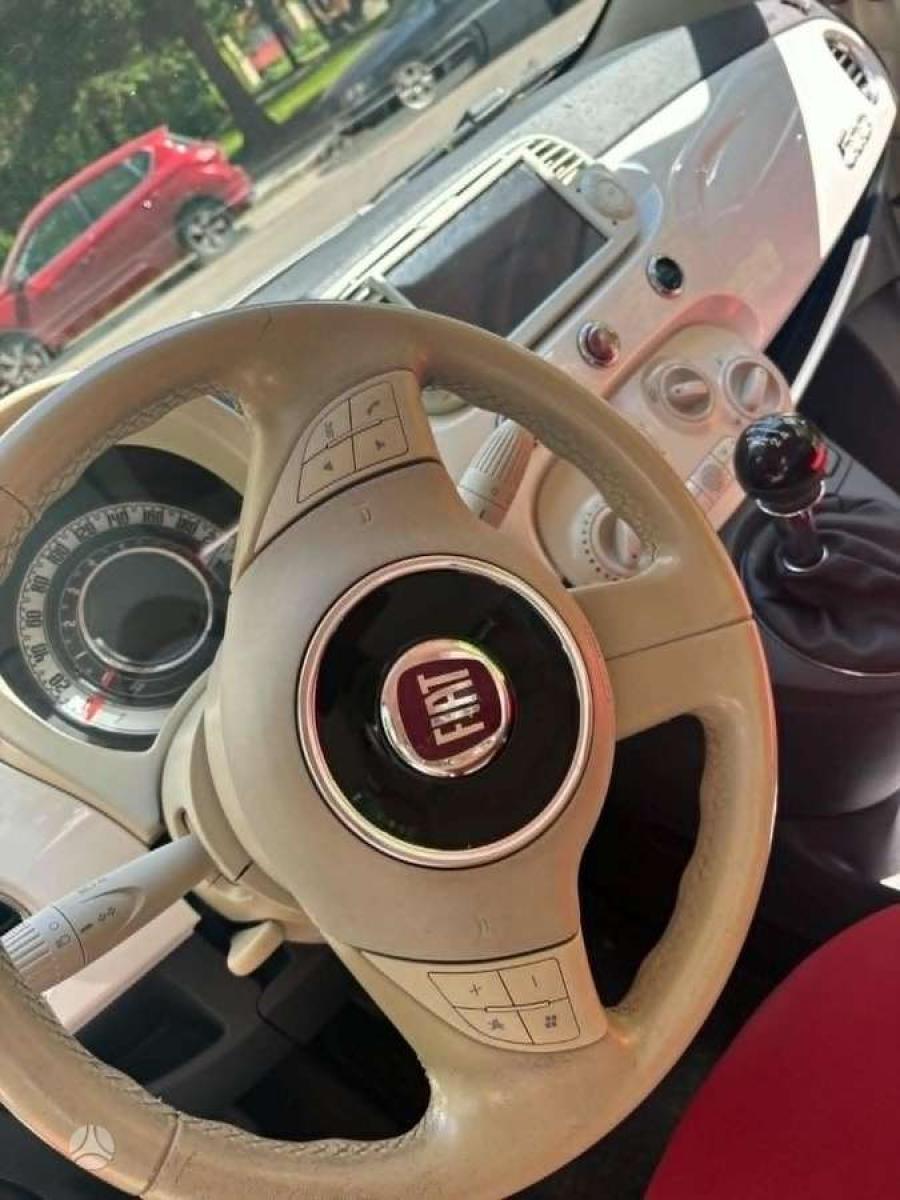 White Fiat 500 2008 in Vilnius, with an engine capacity of 1.20 L and mileage of 145 thousand km for 3200 €, photo 7 on AUTOMOTO.COM.LV
