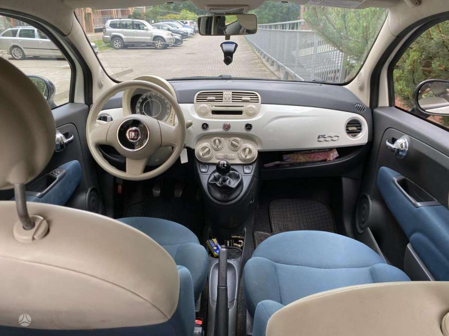 White Fiat 500 2008 in Vilnius, with an engine capacity of 1.24 L and mileage of 218 thousand km for 1999 €, photo 5 on AUTOMOTO.COM.LV