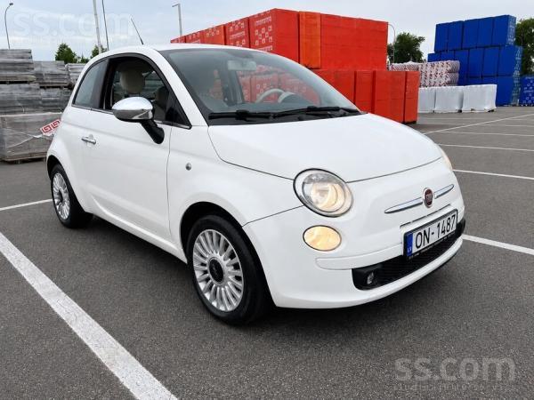 White Fiat 500 2008 in Daugavpils, with an engine capacity of 1.40 L and mileage of 0 thousand km for 3600 €, photo 2 on AUTOMOTO.COM.LV