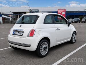 White Fiat 500 2008 in Daugavpils, with an engine capacity of 1.40 L and mileage of 0 thousand km for 3600 €, photo 4 on AUTOMOTO.COM.LV