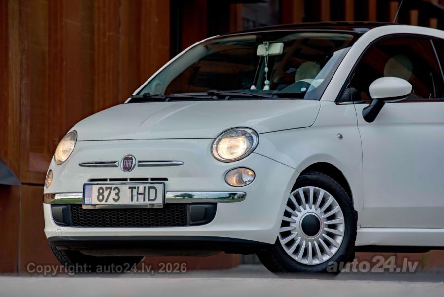 White Fiat 500 2008 in Tartu, with an engine capacity of 1.20 L and mileage of 105 thousand km for 2899 €, photo 3 on AUTOMOTO.COM.LV