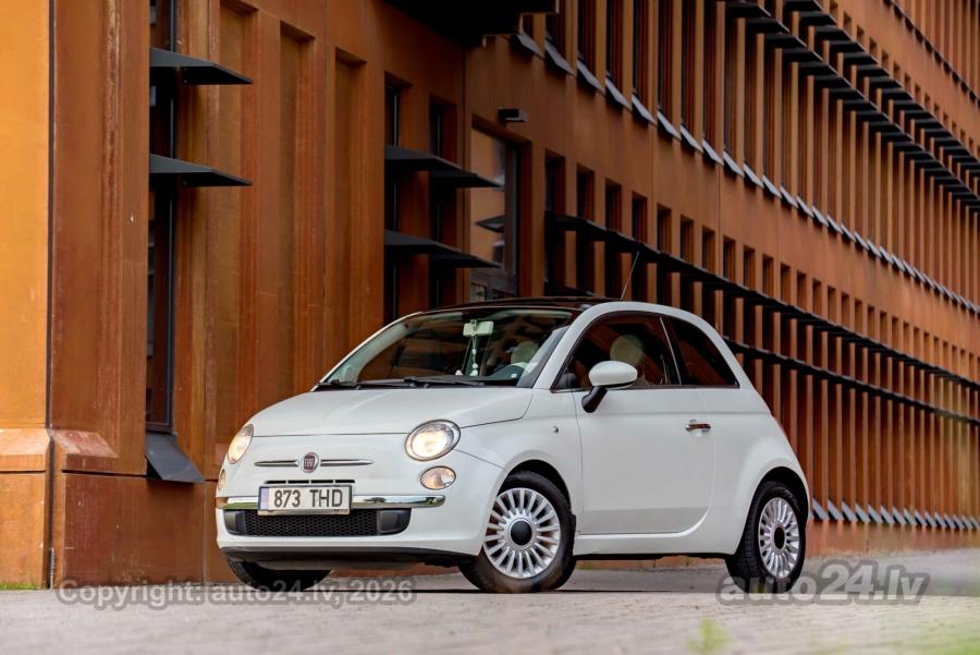 White Fiat 500 2008 in Tartu, with an engine capacity of 1.20 L and mileage of 105 thousand km for 2899 €, photo 4 on AUTOMOTO.COM.LV