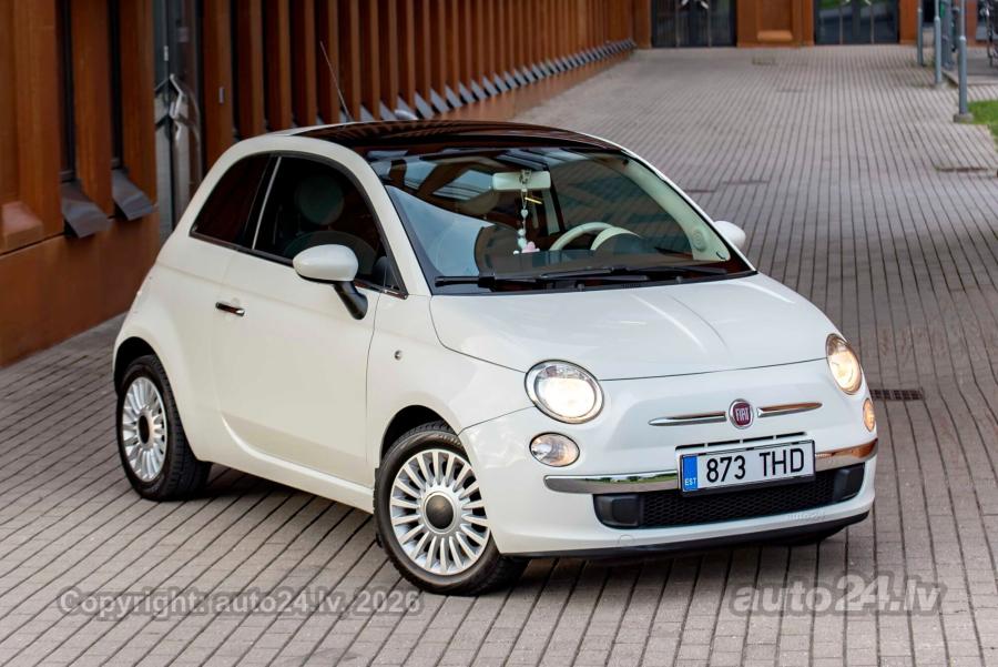 White Fiat 500 2008 in Tartu, with an engine capacity of 1.20 L and mileage of 105 thousand km for 2899 €, photo 6 on AUTOMOTO.COM.LV