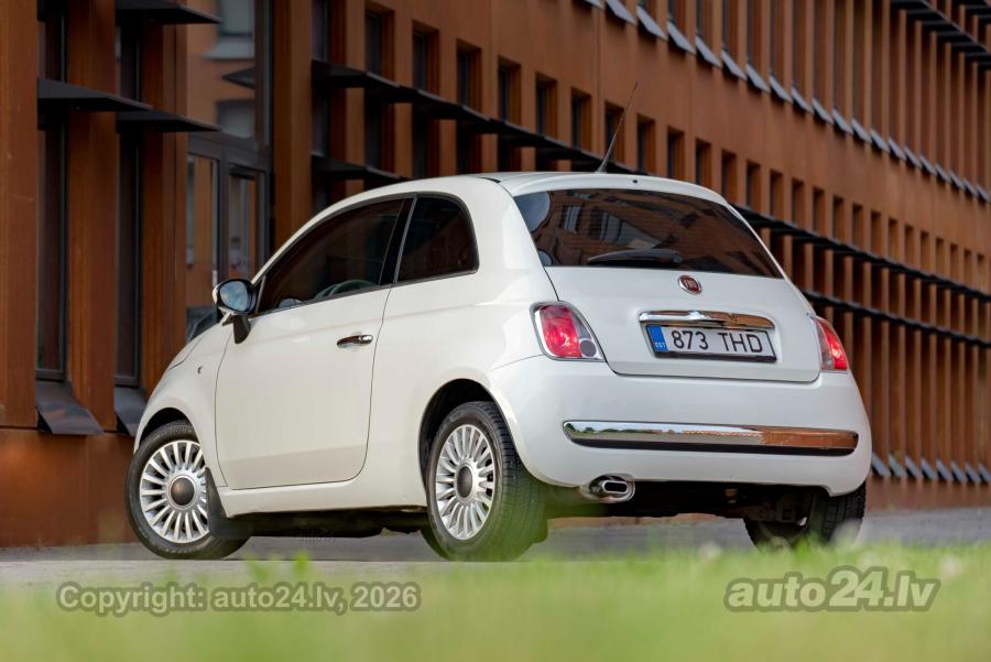 White Fiat 500 2008 in Tartu, with an engine capacity of 1.20 L and mileage of 105 thousand km for 2899 €, photo 9 on AUTOMOTO.COM.LV