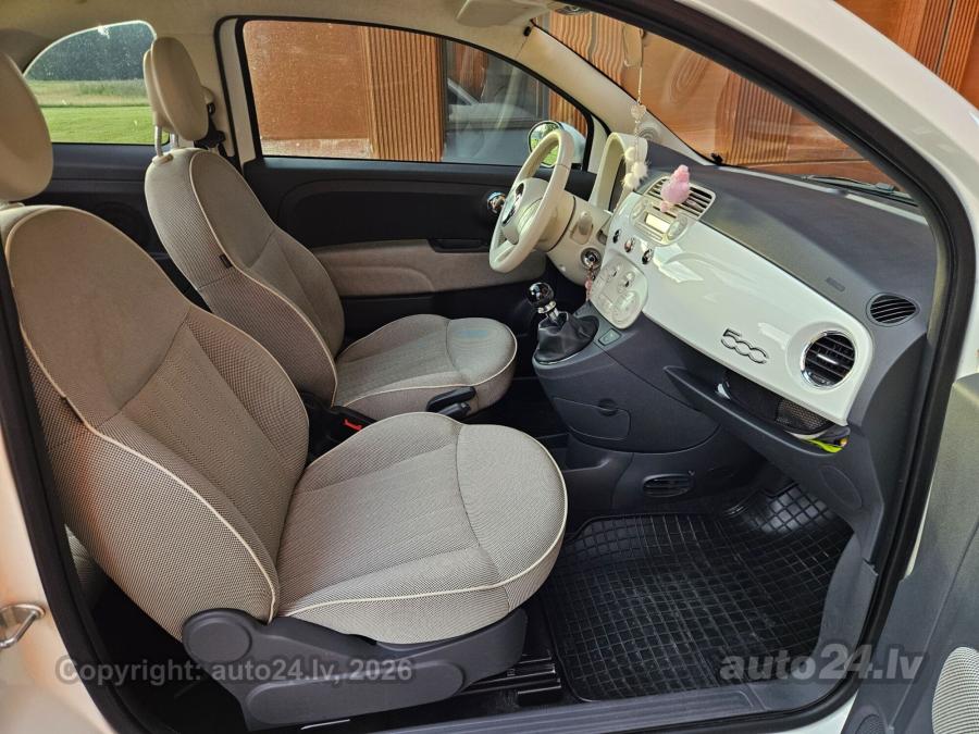White Fiat 500 2008 in Tartu, with an engine capacity of 1.20 L and mileage of 105 thousand km for 2899 €, photo 15 on AUTOMOTO.COM.LV