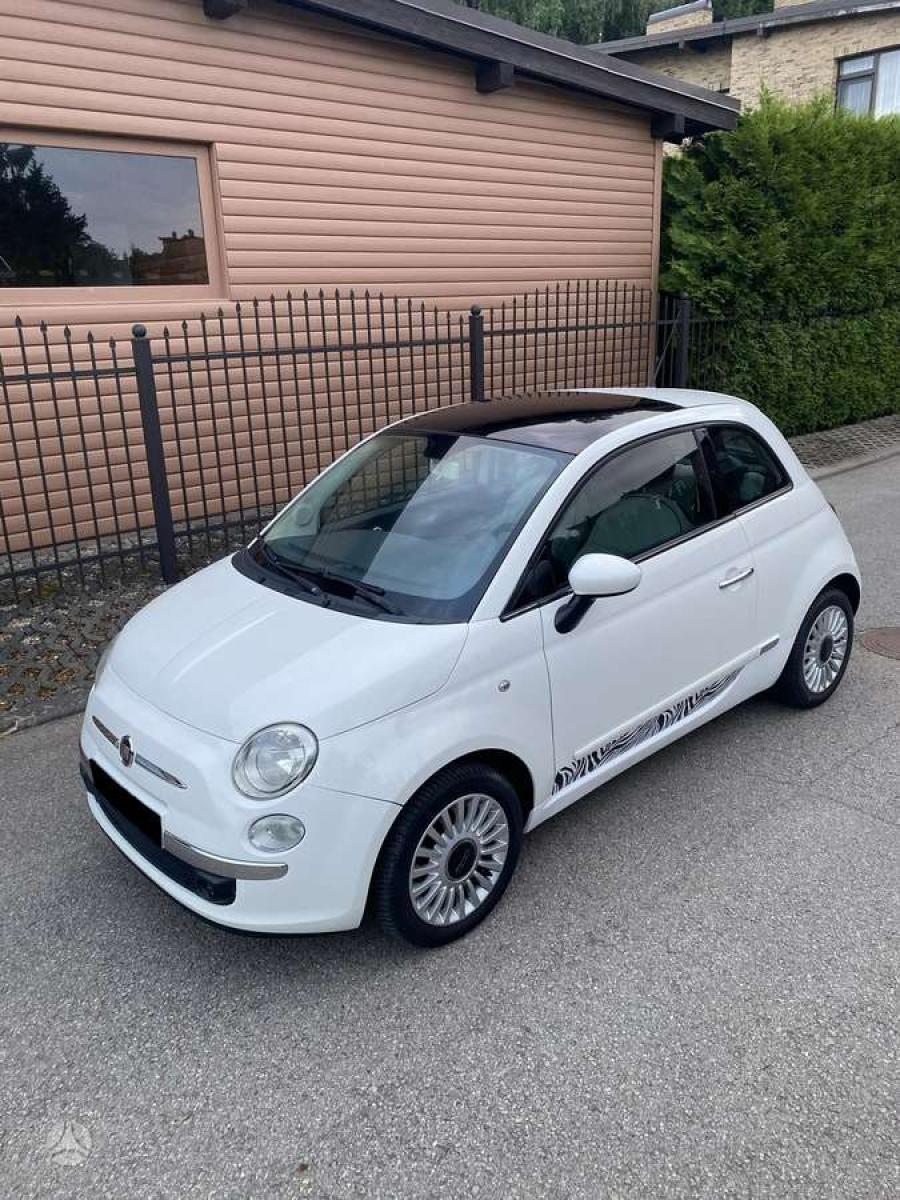 Balts Fiat 500 2008 Viļņa, ar dzinēja tilpumu 1.20 L un nobraukumu 93 tūkst. km par 3450 €, foto 8 vietnē AUTOMOTO.COM.LV