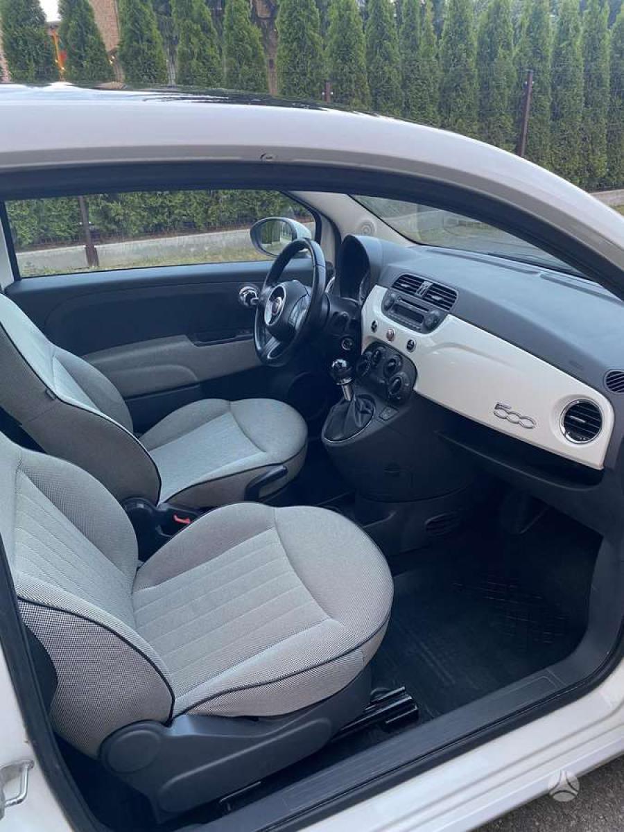 Balts Fiat 500 2008 Viļņa, ar dzinēja tilpumu 1.20 L un nobraukumu 93 tūkst. km par 3450 €, foto 14 vietnē AUTOMOTO.COM.LV