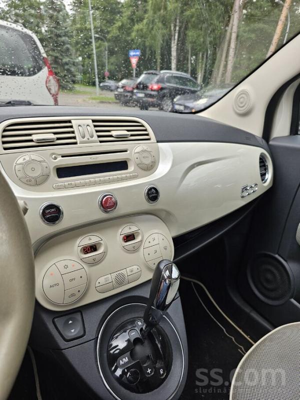 White Fiat 500 2008 in Jurmala, with an engine capacity of 1.40 L and mileage of 150 thousand km for 3550 €, photo 8 on AUTOMOTO.COM.LV