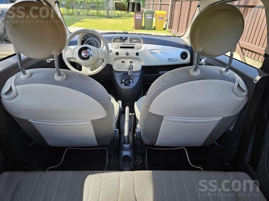 White Fiat 500 2008 in Riga, with an engine capacity of 1.40 L and mileage of 150 thousand km for 3500 €, photo 11 on AUTOMOTO.COM.LV