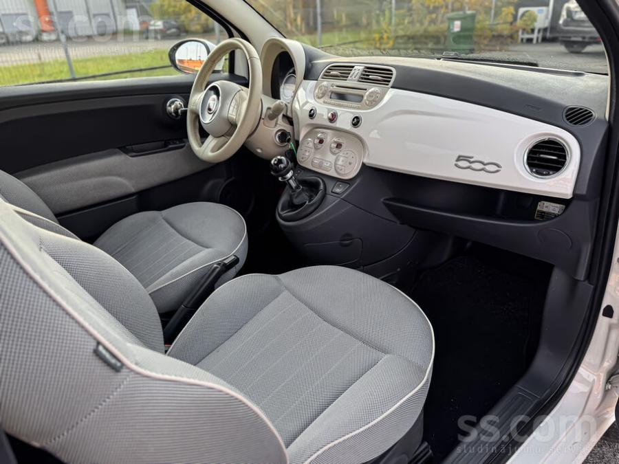 Balts Fiat 500 2009 Jelgava, ar dzinēja tilpumu 1.20 L un nobraukumu 0 tūkst. km par 2995 €, foto 9 vietnē AUTOMOTO.COM.LV