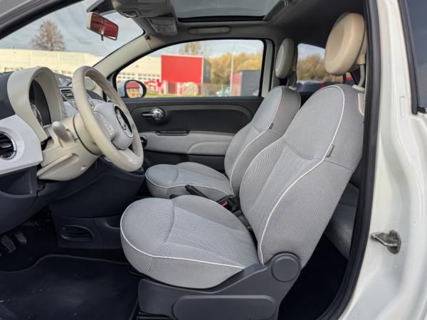 White Fiat 500 2009 in Riga, with an engine capacity of 1.20 L and mileage of 0 thousand km for 3250 €, photo 7 on AUTOMOTO.COM.LV