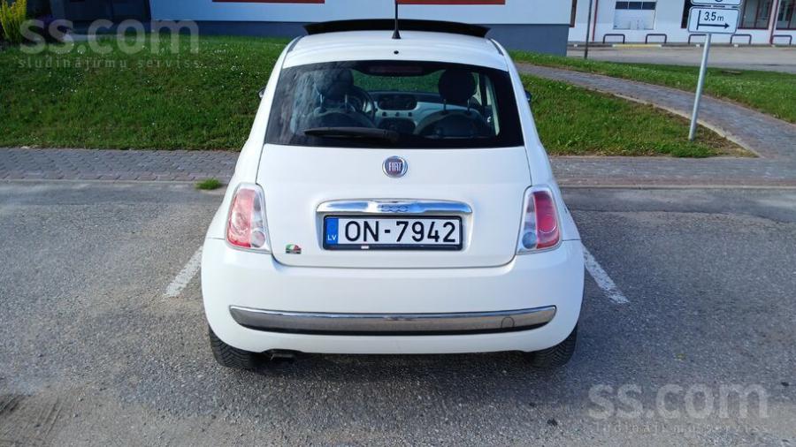 White Fiat 500 2009 in Cesis, with an engine capacity of 1.20 L and mileage of 232 thousand km for 2900 €, photo 7 on AUTOMOTO.COM.LV