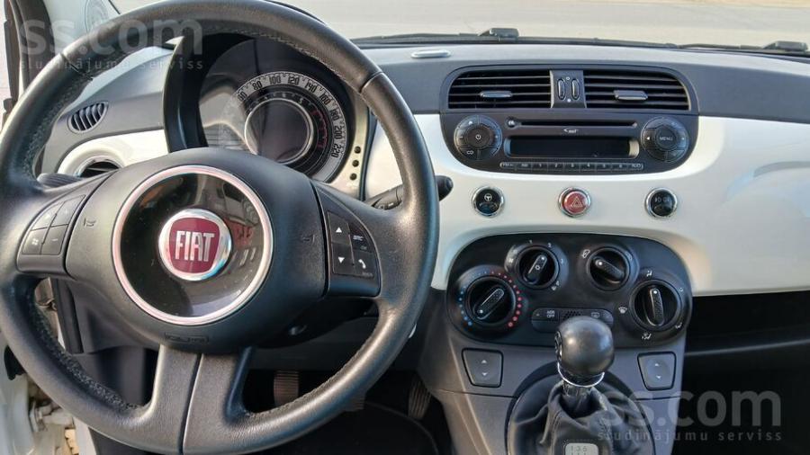 White Fiat 500 2009 in Cesis, with an engine capacity of 1.20 L and mileage of 232 thousand km for 2900 €, photo 10 on AUTOMOTO.COM.LV