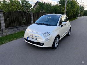 White Fiat 500 2009 in Vilnius, with an engine capacity of 1.20 L and mileage of 123 thousand km for 3999 €, photo  on AUTOMOTO.COM.LV