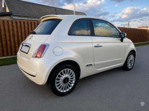 White Fiat 500 2009 in Vilnius, with an engine capacity of 1.20 L and mileage of 123 thousand km for 3999 €, photo 4 on AUTOMOTO.COM.LV