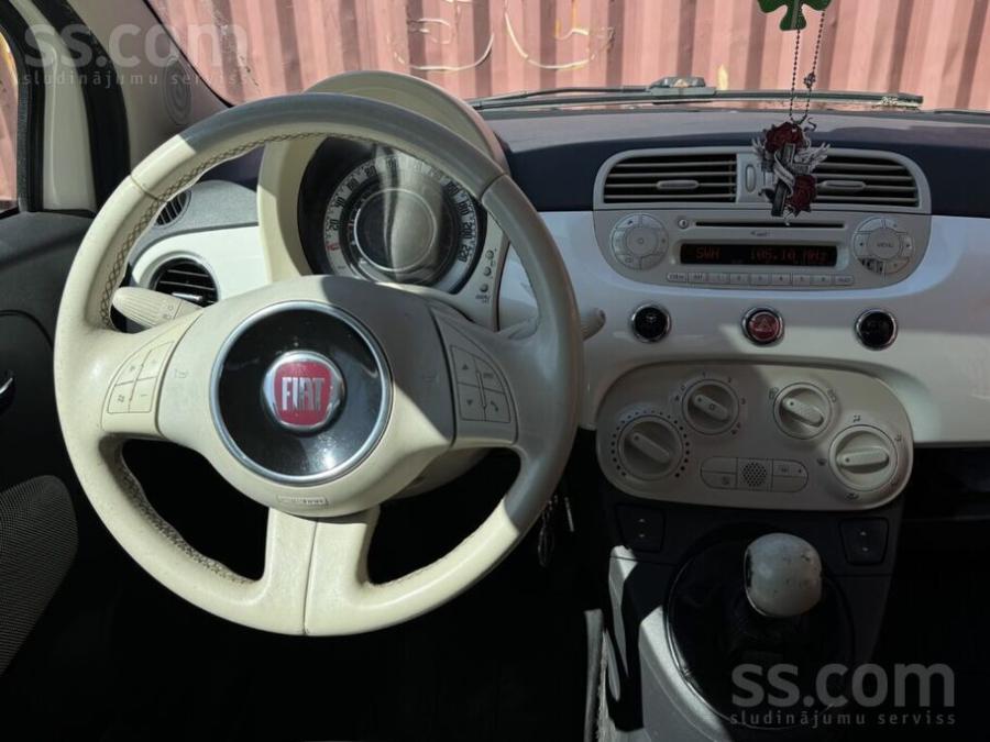 Balts Fiat 500 2013 Liepāja, ar dzinēja tilpumu 1.20 L un nobraukumu 181 tūkst. km par 1950 €, foto 5 vietnē AUTOMOTO.COM.LV