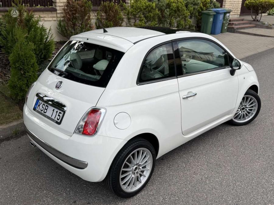 White Fiat 500 2014 in Vilnius, with an engine capacity of 1.20 L and mileage of 130 thousand km for 4450 €, photo 10 on AUTOMOTO.COM.LV