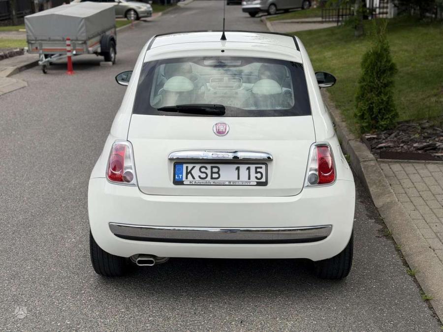 White Fiat 500 2014 in Vilnius, with an engine capacity of 1.20 L and mileage of 130 thousand km for 4450 €, photo 12 on AUTOMOTO.COM.LV